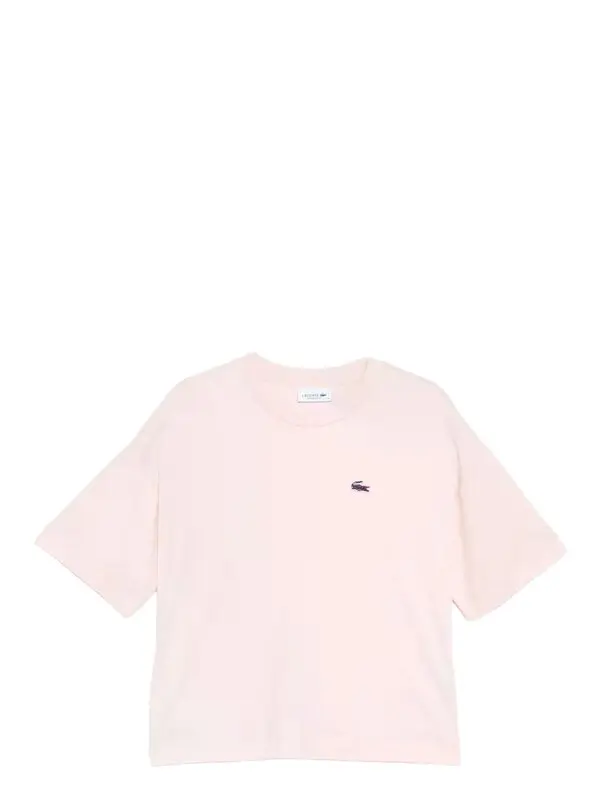Lacoste Logo-patched Crew Neck T-shirt - Pink