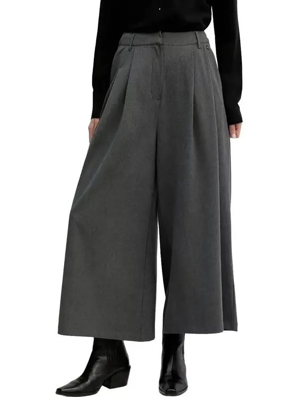 PEDRO DEL HIERRO Pleated Wide-leg Trousers - Grey
