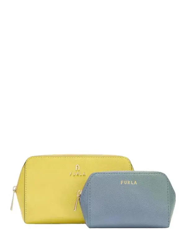 Furla Camelia Logo-detail Makeup Bag Set - Yellow