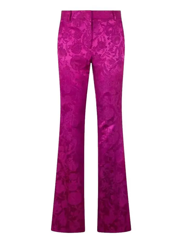 Roberto Cavalli Florentine Flowers Flared Trousers - Pink