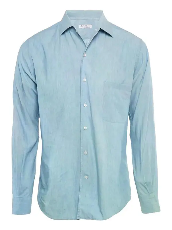Loro Piana Chambray Cotton Shirt - Blue