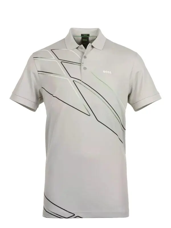 BOSS Graphic Polo Shirt - Grey