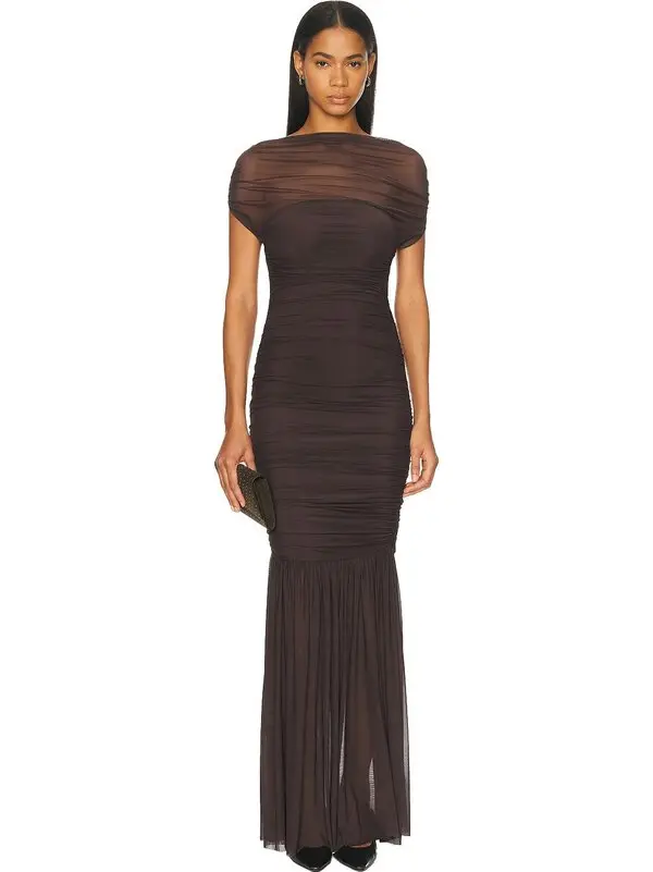 SEROYA Noel Gown - Ash Brown