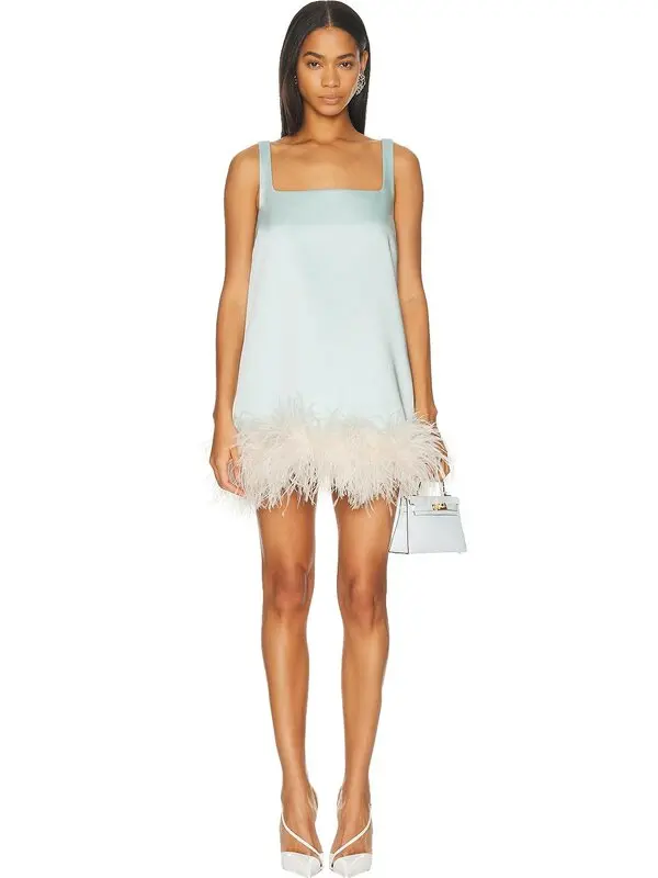 Retrofete Ragna Feather-trimmed Dress - Seychelles
