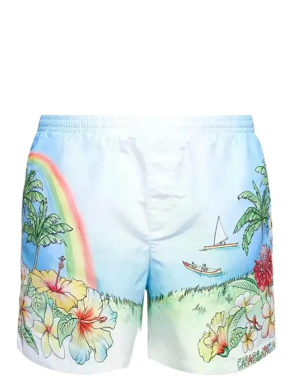 Casablanca Swim Shorts - White