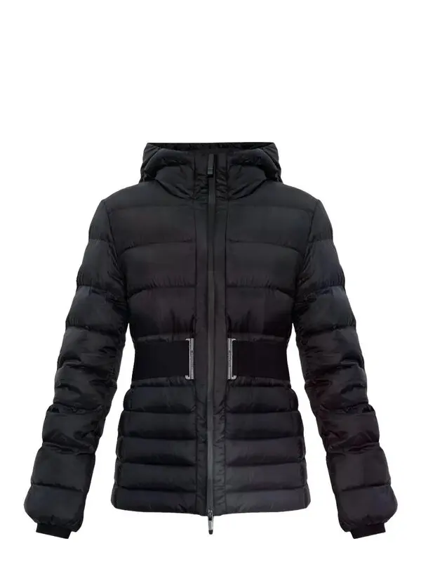 Moncler Padded Jacket With Belted Waist - Black
