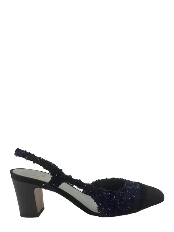 Roberto Festa Ficus Frayed Slingback Pumps - Blue