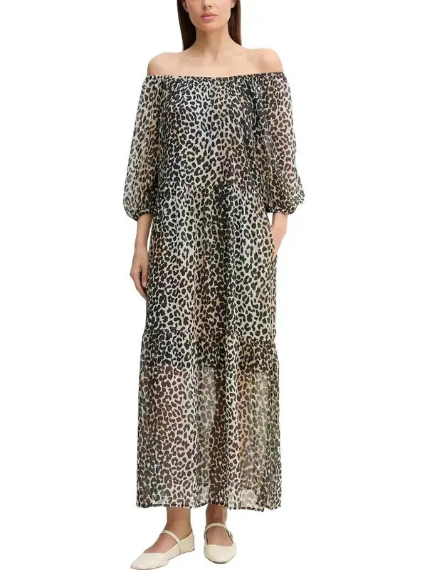 OUI Animal-print Maxi Dress - Black