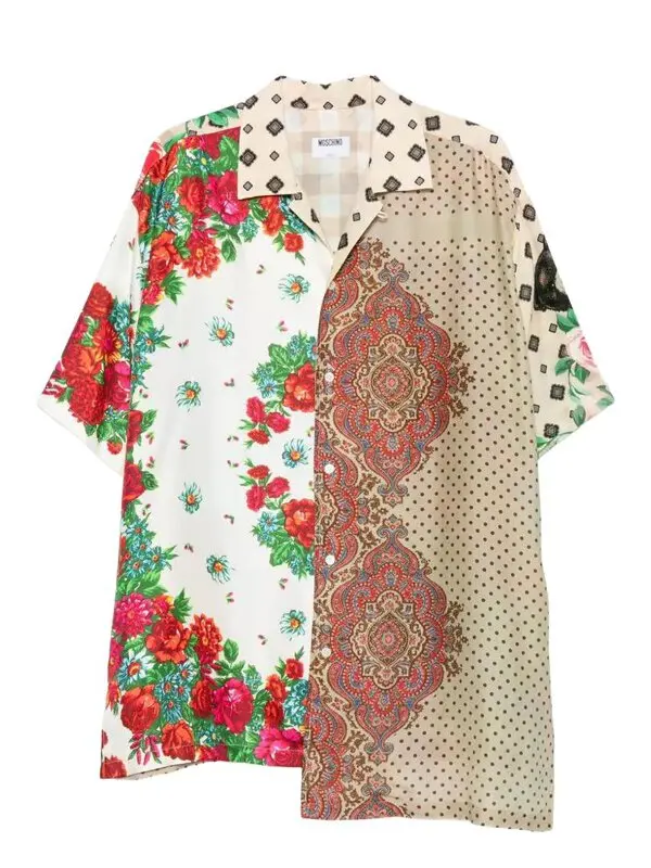 Moschino Floral Patchwork Shirt - Neutrals