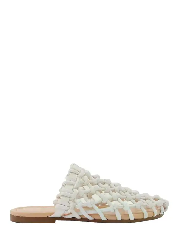 ODISSI Nour Braided Slippers - White