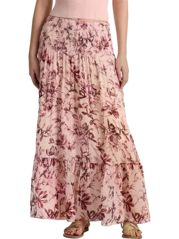 Alice + Olivia Stevie Floral Maxi Skirt - Pink