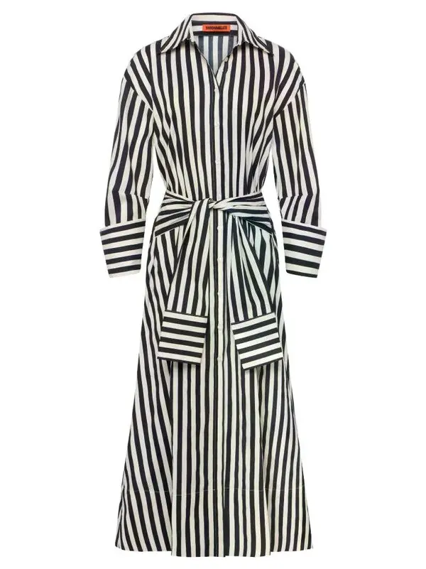 SIMONMILLER Inna Striped Maxi Dress - Black
