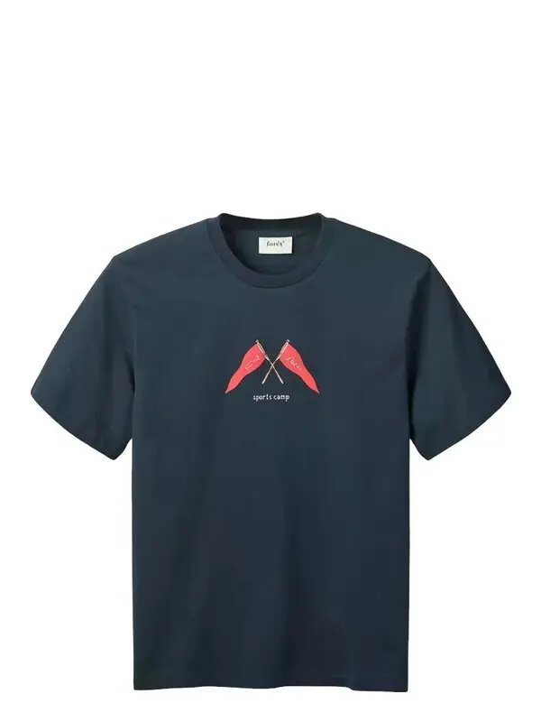 FORET Pennant T-shirt - Blue