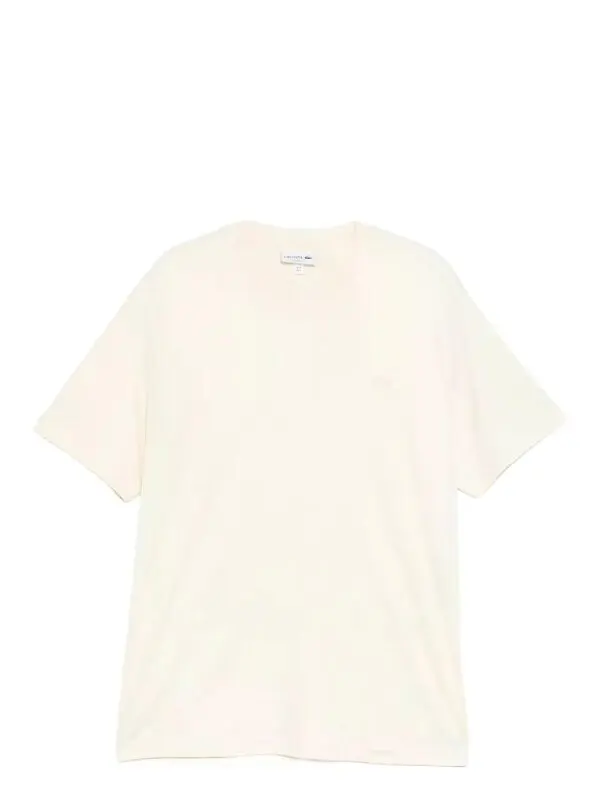 Lacoste Logo-patched Cotton T-shirt - Neutrals