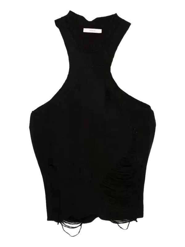 HAIKURE Liz Ripped Tank Top - Black