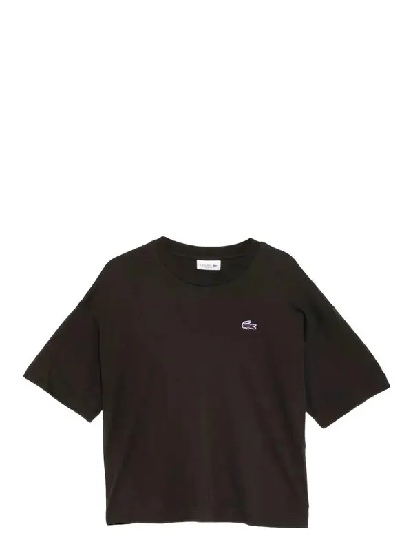 Lacoste Logo-patched Crew Neck T-shirt - Brown