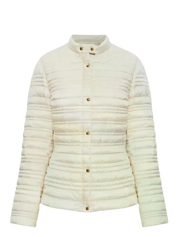 Moncler Buttoned Puffer Jacket - Neutrals