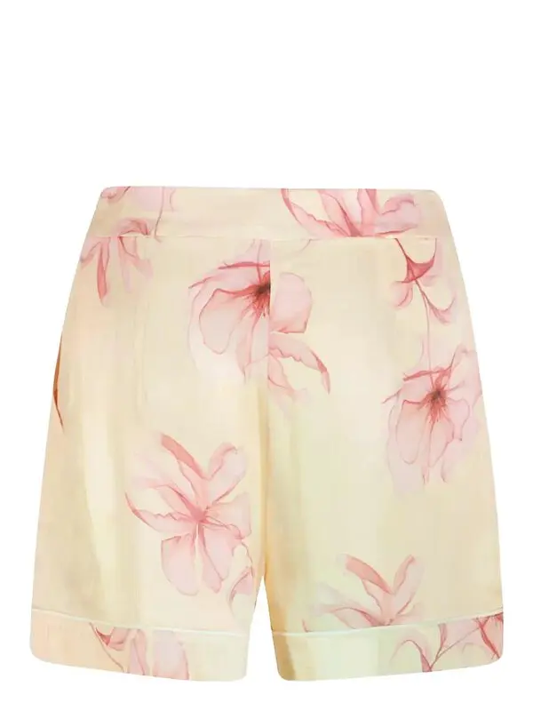MAR DE MARGARITAS Floral Print Shorts - Orange