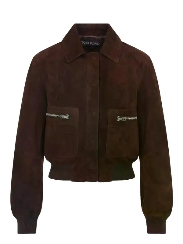TOM FORD Suede Jacket - Brown