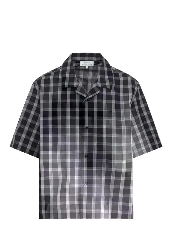 Studio Nicholson Checked Shirt - Black