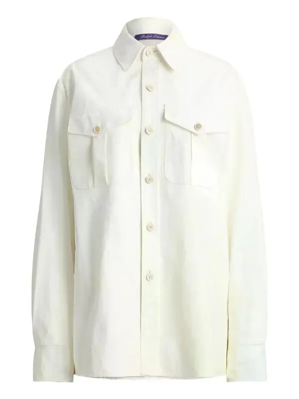 Ralph Lauren Landry Lambskin Shirt - Neutrals