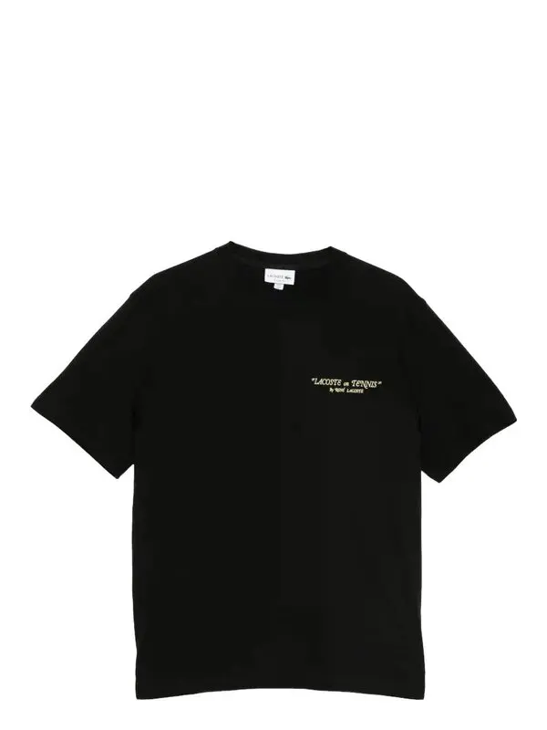 Lacoste Embroidered Crew Neck T-shirt - Black