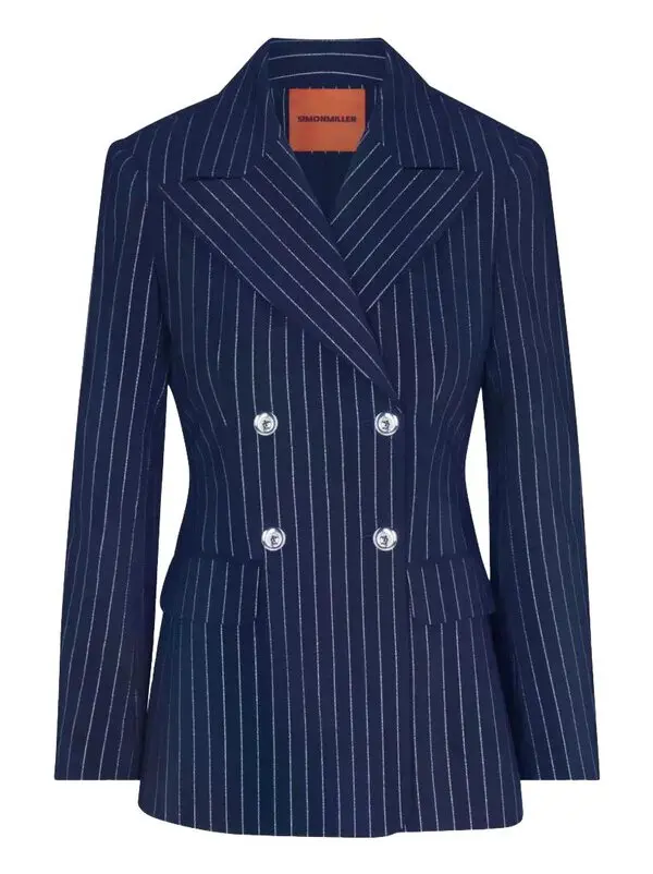 SIMONMILLER Anouk Pinstripe Blazer - Blue