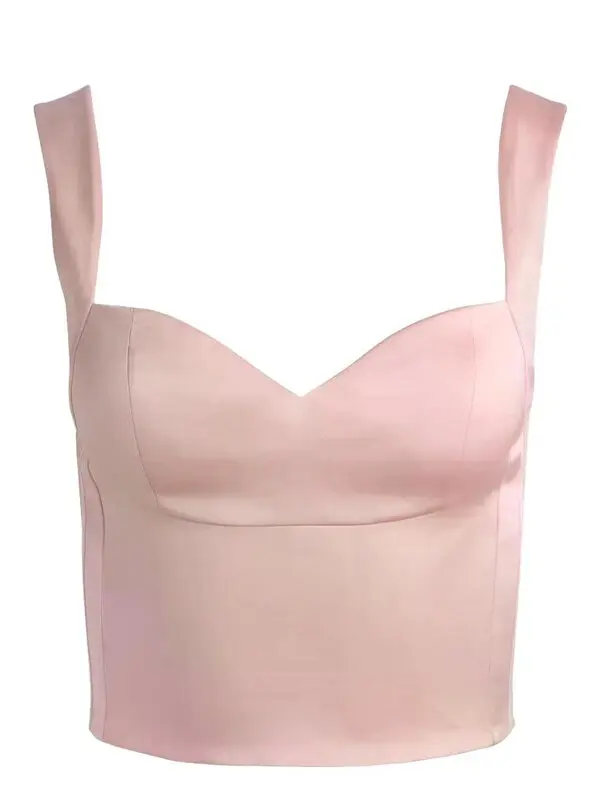 Alice + Olivia Eve Seamed Bustier Top - Pink