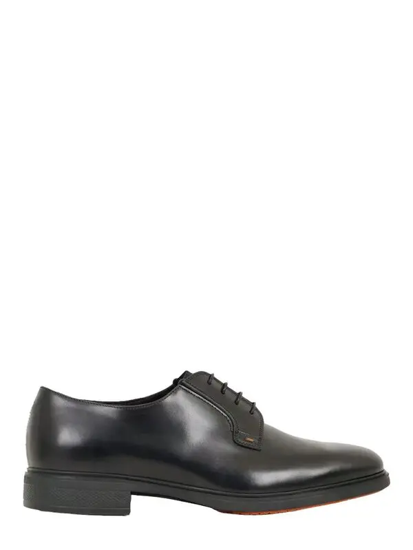 Santoni Block-heel Derby Shoes - Black