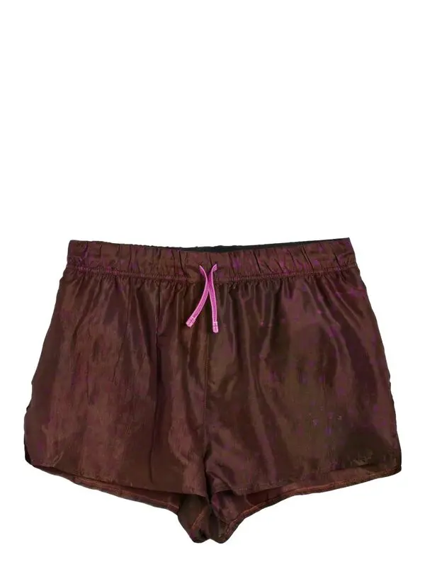 ALEX ZONO Printed Shorts - Brown