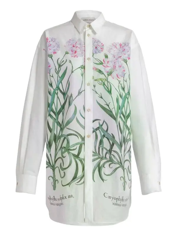 Alberta Ferretti Floral-print Buttoned Shirt - White