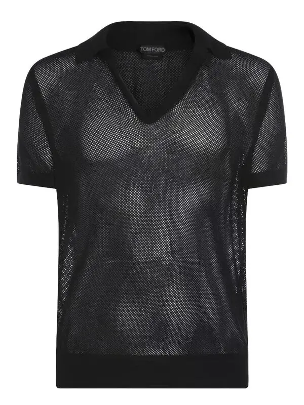 TOM FORD Short-sleeves Polo Shirt - Black