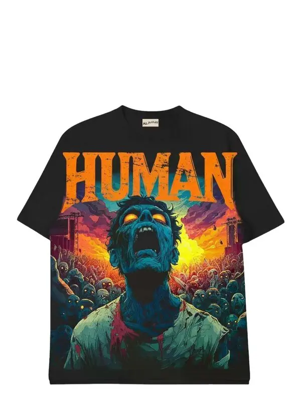 ALL HUMAN Zombie-print T-shirt - Black