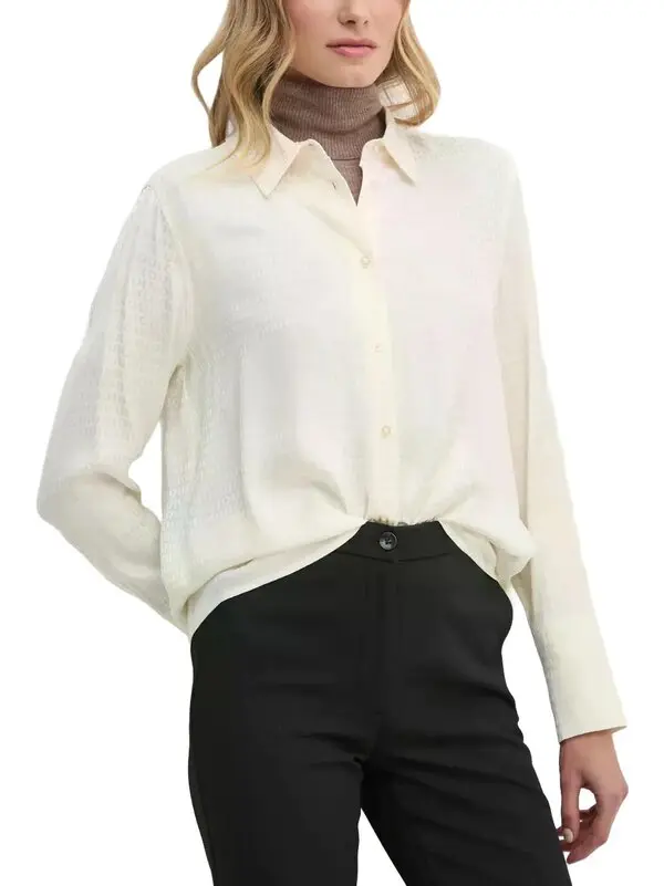 OUI Patterned Button-down Shirt - White