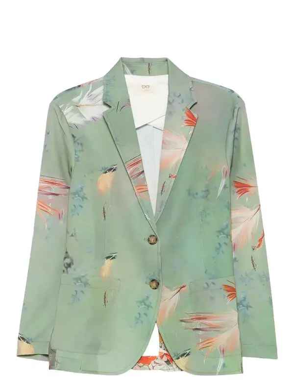 SISSIOTTO Floral-print Blazer - Green