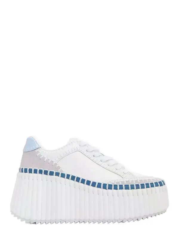 Chloé Nama Wedge-heel Sneakers - White