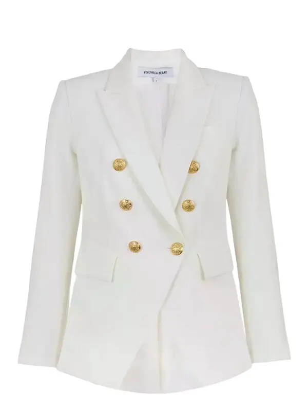 Veronica Beard Miller Buttoned Jacket - White