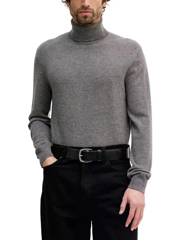 BENETTON Roll-neck Long-sleeve Sweater - Grey