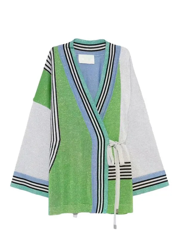 CIRCUS HOTEL Striped Detail Jacket - Green