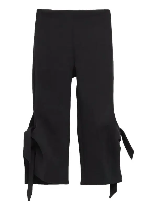 Atlein Knot-detail Capri Trousers - Black