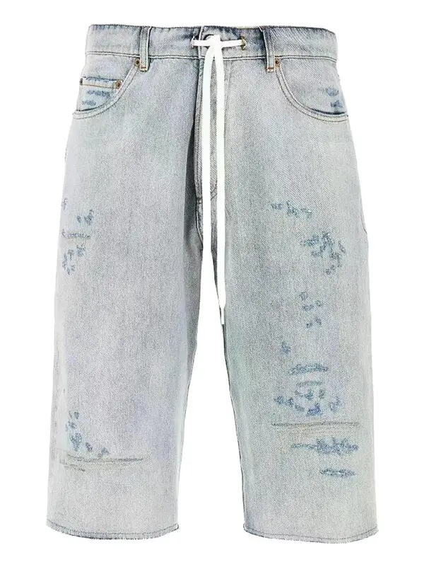MAISON MARGIELA Drawstring Bermuda Shorts - Blue