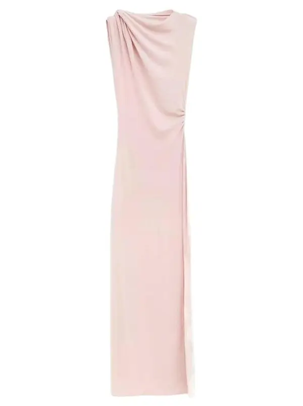 Atlein Draped Maxi Dress - Pink