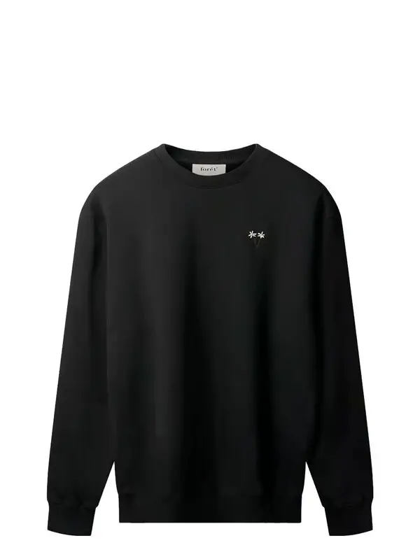 FORET Posy Embroidered Sweatshirt - Black