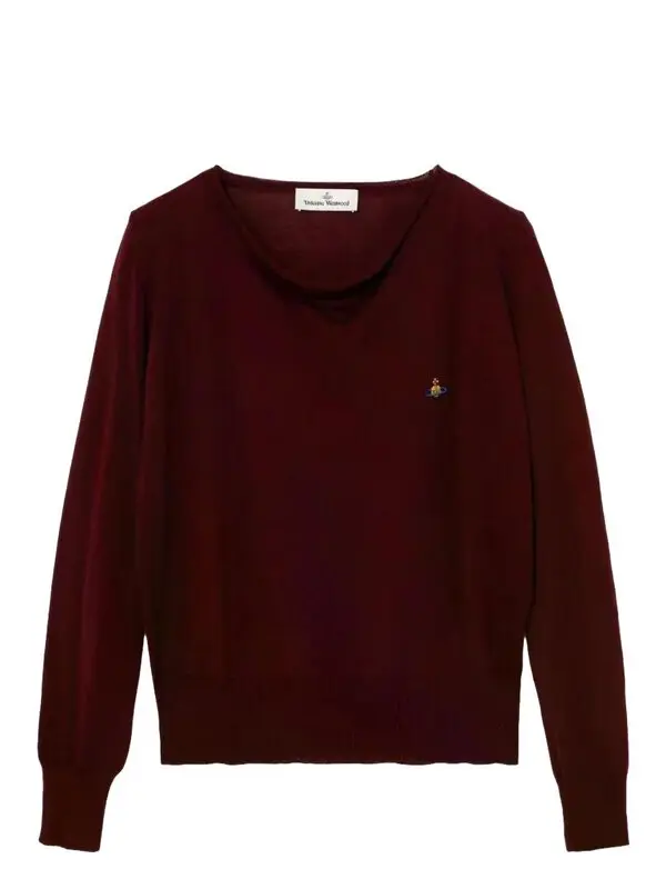 VIVIENNE WESTWOOD V-neck Pamela Jumper - Red