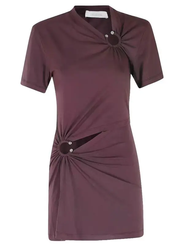 Rabanne Cutout-ring Mini Dress - Purple
