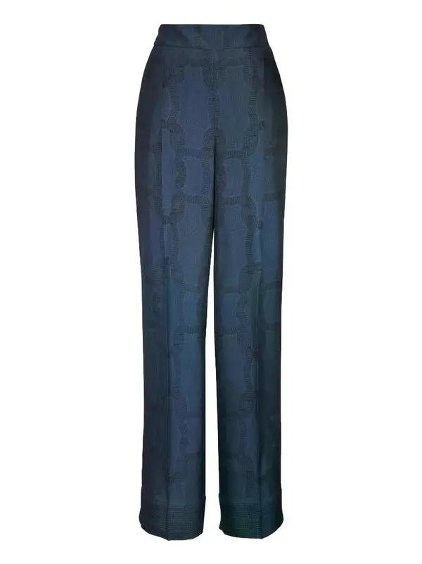 Agnona Printed Trousers - Blue