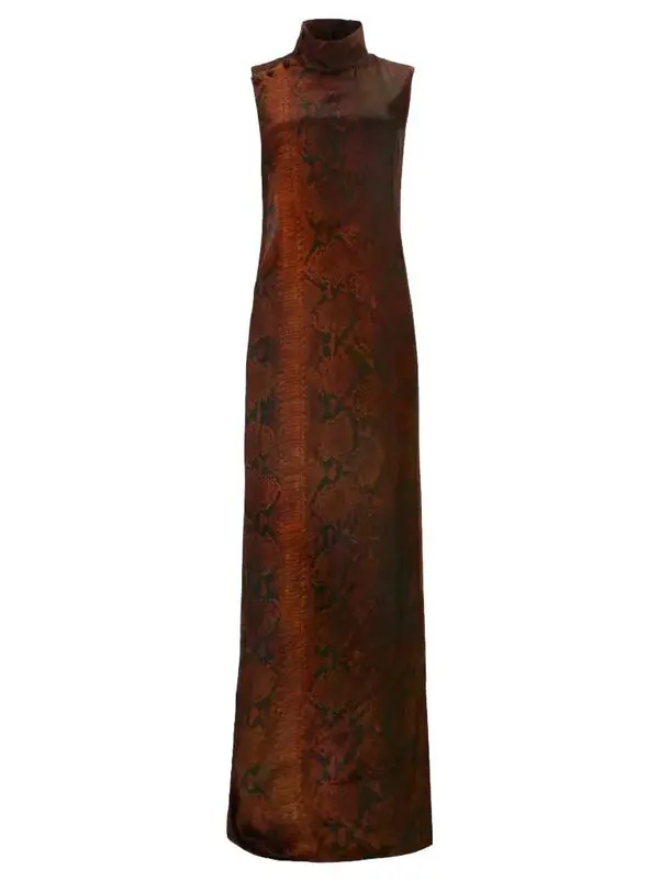 Jean Paul Gaultier Printed Maxi Dress - Brown