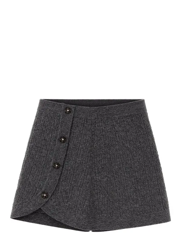 THE GARMENT Miniskirt With Button Detailing - Grey