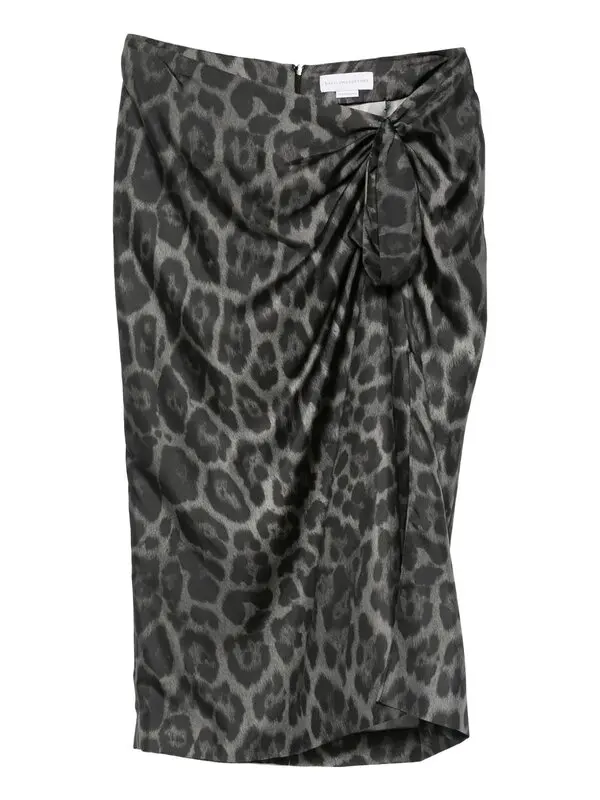 Stella McCartney Silk Midi Skirt - Animalier