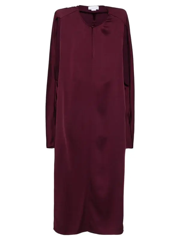 Stella McCartney Midi Dress With Cut-out Detail - Bordeaux